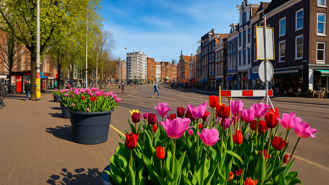 Amsterdam 4K Walking Tour on a Bright Sunny Day – Netherlands 2025