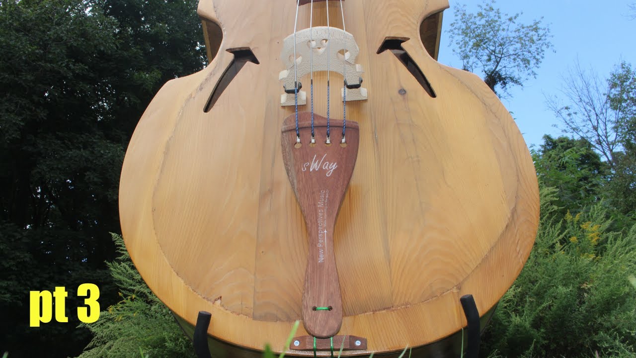 Upright Bass Made From Trash