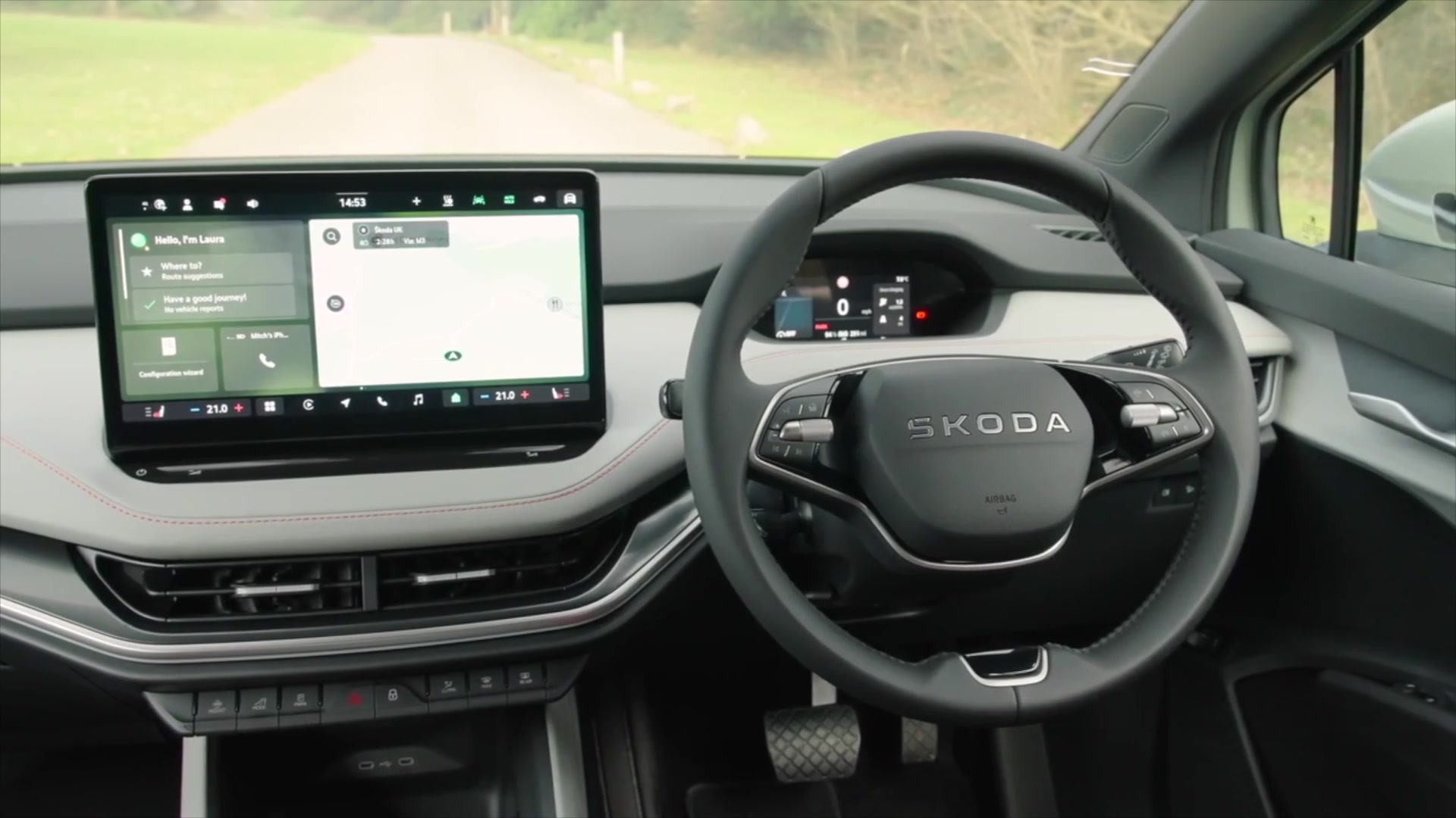 2025 Skoda Elroq Interior Design in Timiano Green