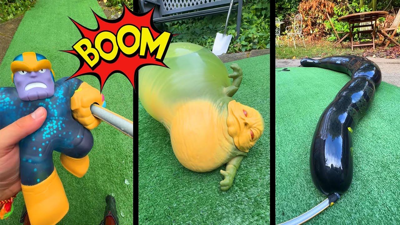 Inflating Toys With Water Until They EXPLODE 💥 (Satisfying + Loud!)