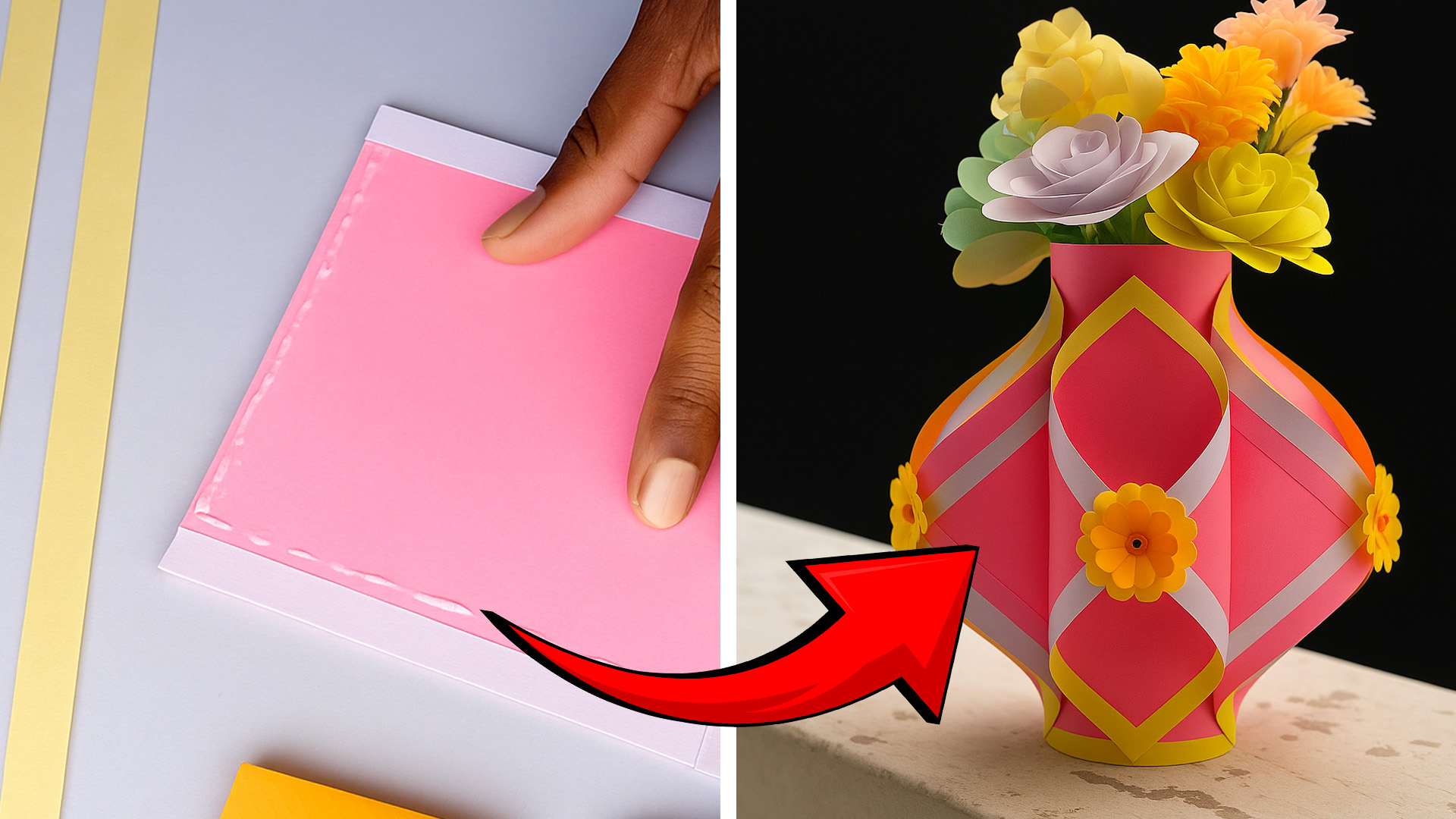 How to Make a Flower Vase with Paper | Easy DIY Paper Vase Craft