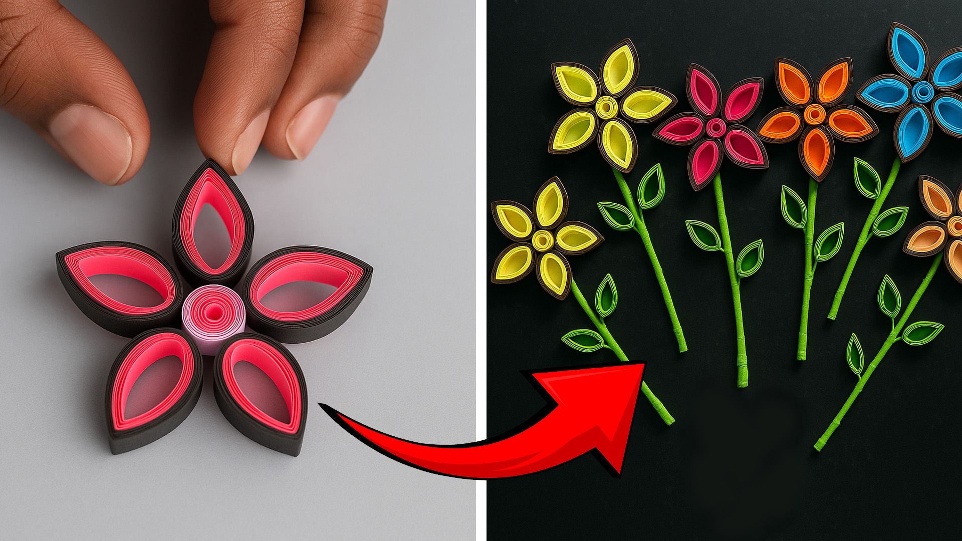 Bloem van Papier Maken | Eenvoudige DIY Papieren Bloem Knutsel
