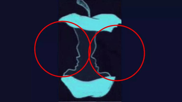 Optical illusion personality test: Apple or human faces? What you see ...
