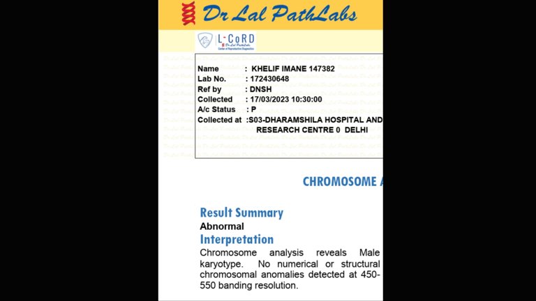 Imane Khelif biological medical report leaked: What is male karyotype?