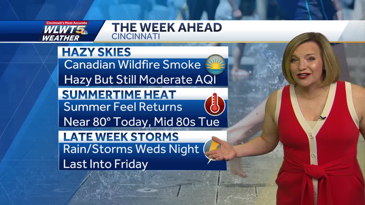 Hazy With Summer Heat: Cincinnati Finally Warming Up
