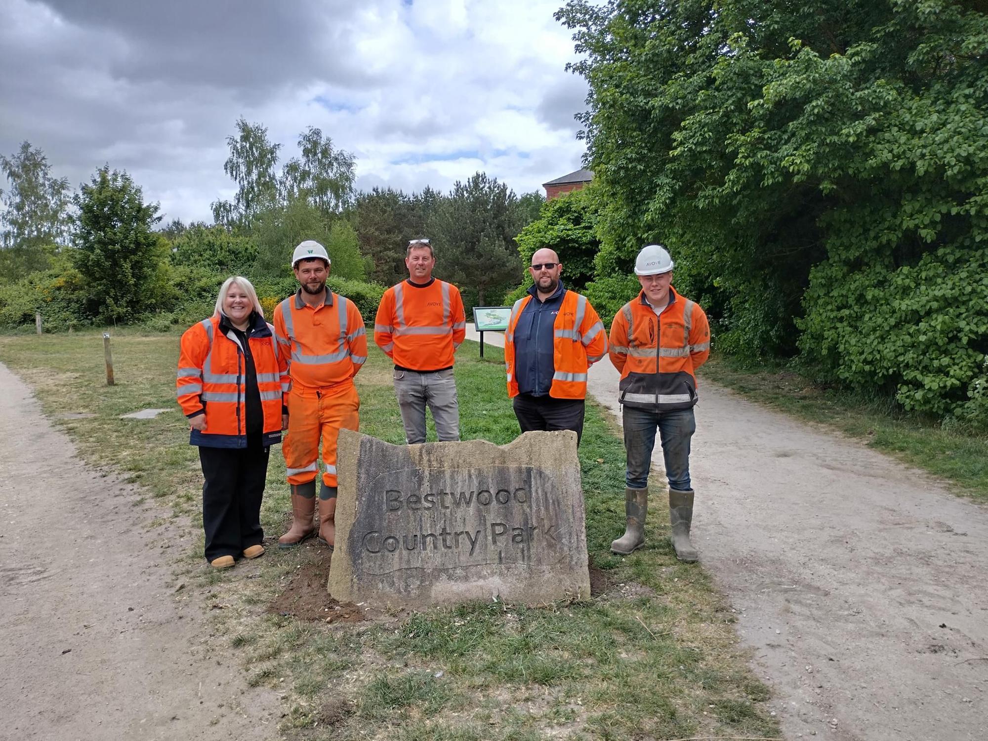 Bestwood Country Park benefits from new stone welcome sign thanks to ...