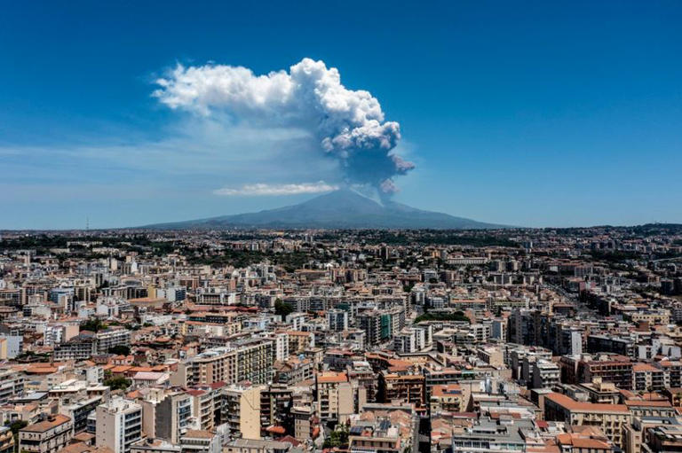 Mount Etna 'red alert' volcano erupts as tourists flee in panic