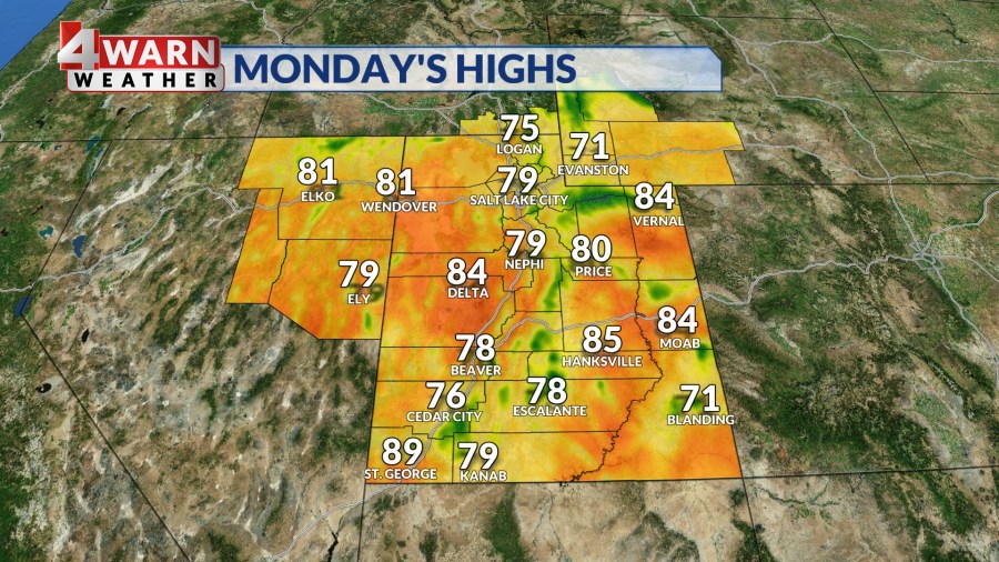 Utah sees some cooler temperatures and flash flood potential to kick off the work week