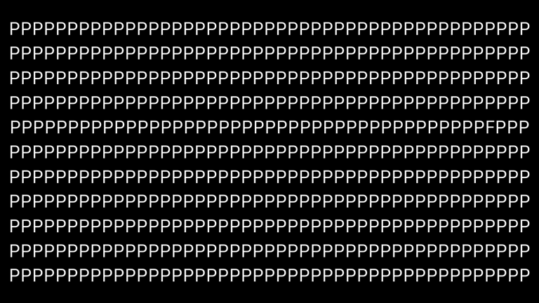 Optical Illusion: Spot The Odd Letter Among All The Ps In Under 10 Seconds!