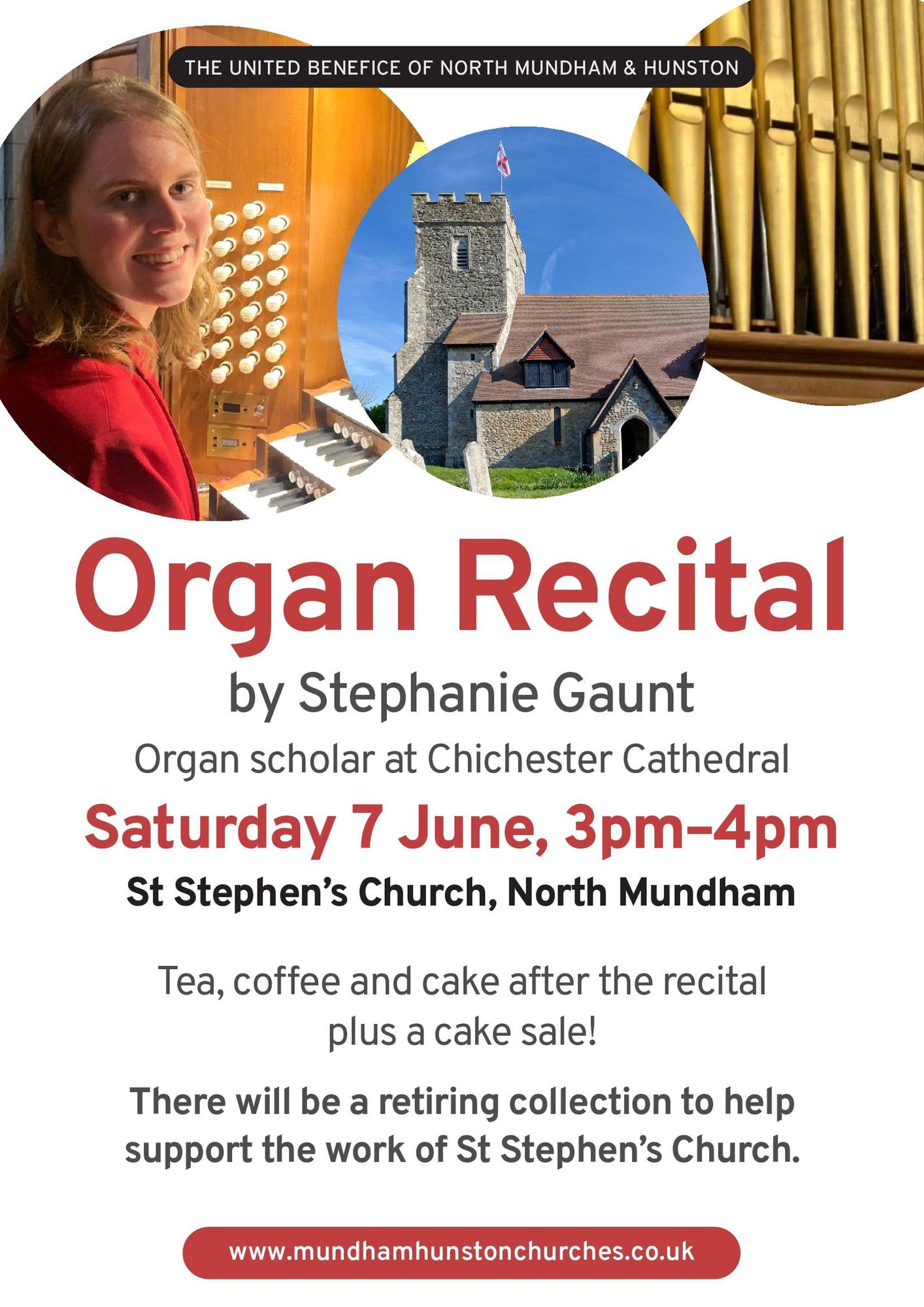 Organ recital and cake sale : 7 June 2025 : St Stephen's Church, North ...