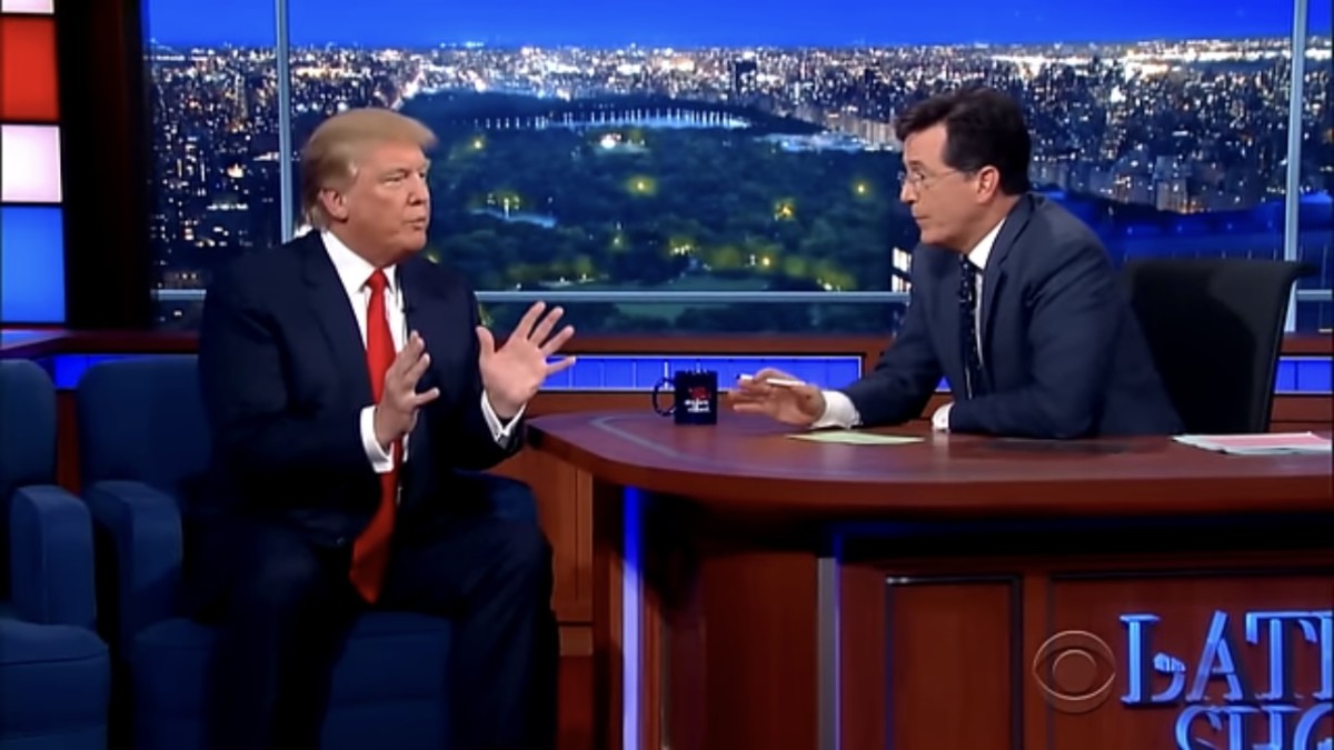 Trump Shares Misleading Clips of 2015 Colbert Interview, Claims CBS ...