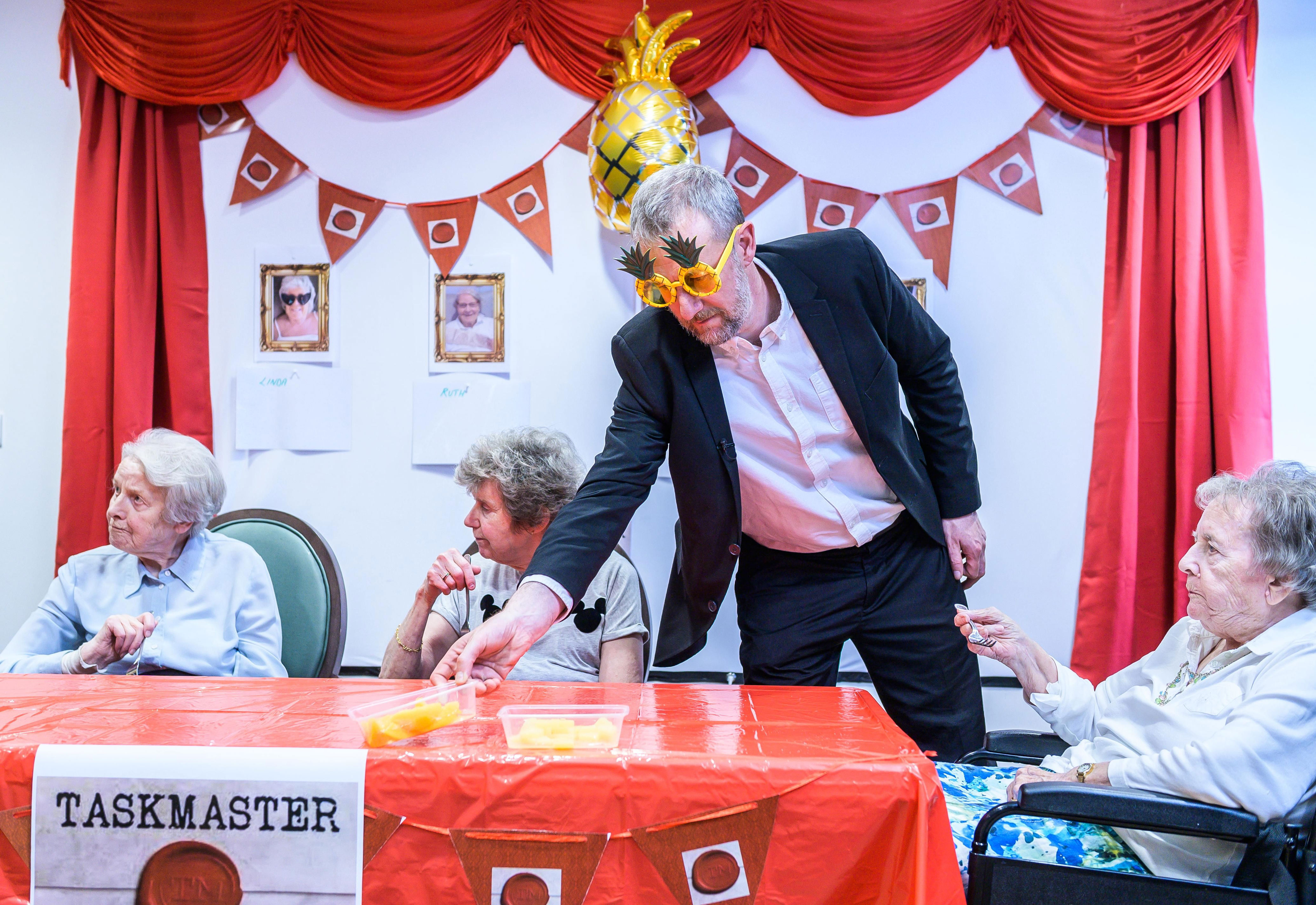 Taskmaster creator Alex Horne hosts competition at care home