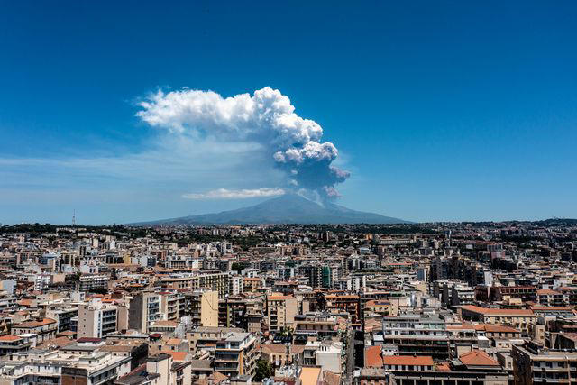 Tourists Flee as Massive Mount Etna Volcano Suddenly Erupts During Holiday