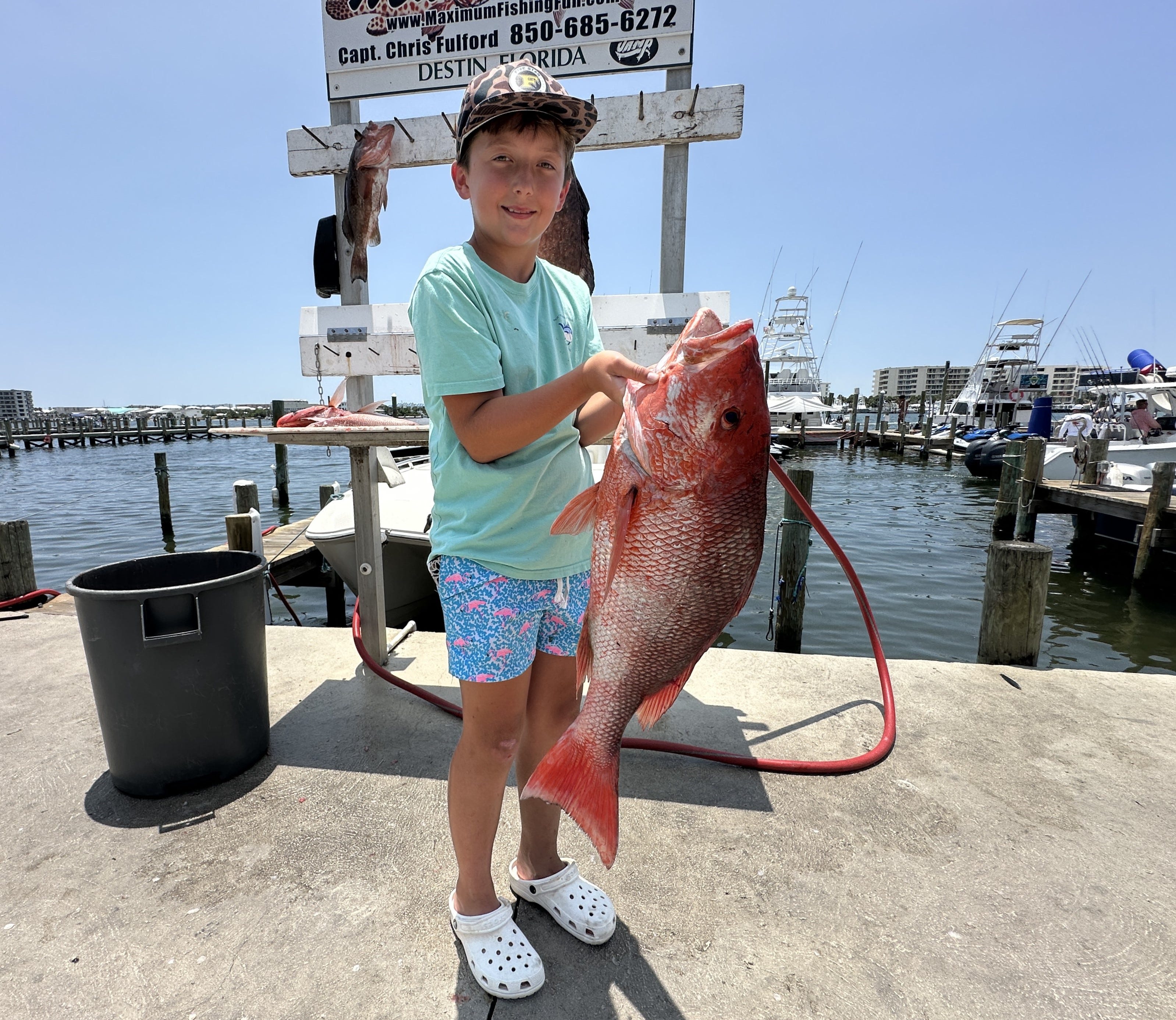 'It was beautiful out': Docks painted red on June 1 in Destin as red ...