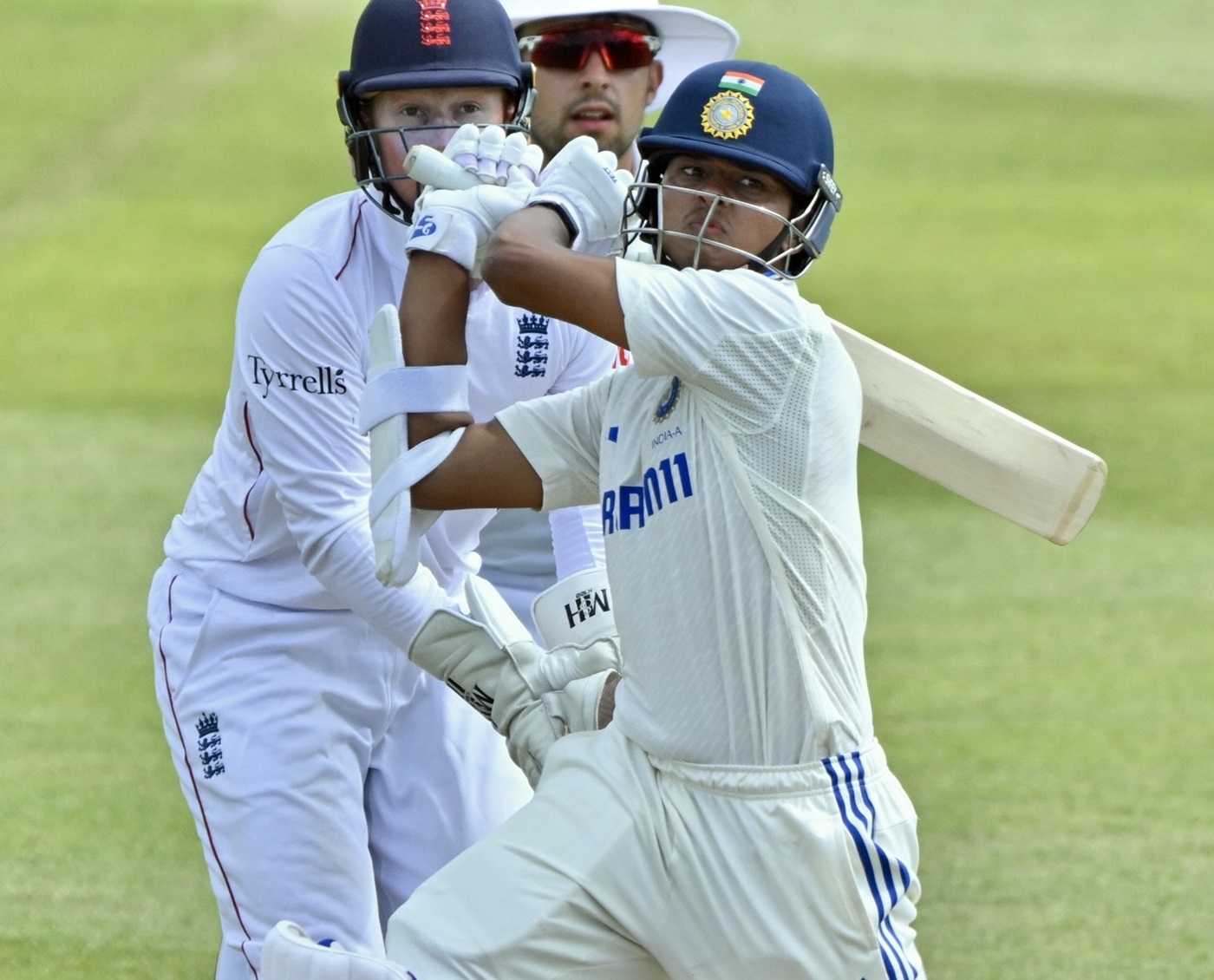 India A bowlers toil but batters shine in drawn match against Lions