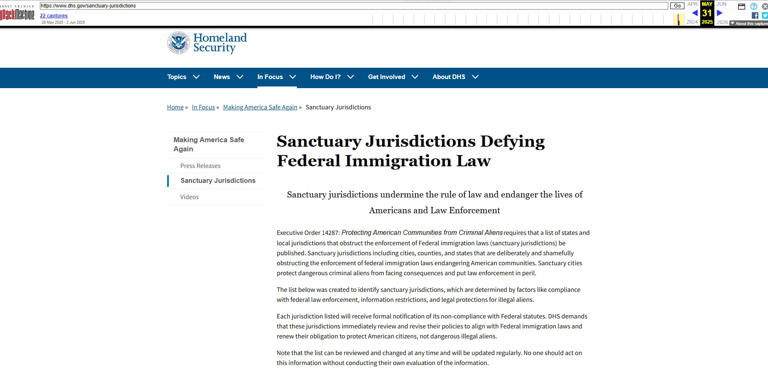 Homeland Security removes list of ‘sanctuary’ cities after pushback ...