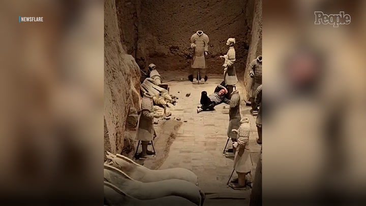 Tourist Leaps into 18-Foot Pit, Damages 2,000-Year-Old Statues Before ...