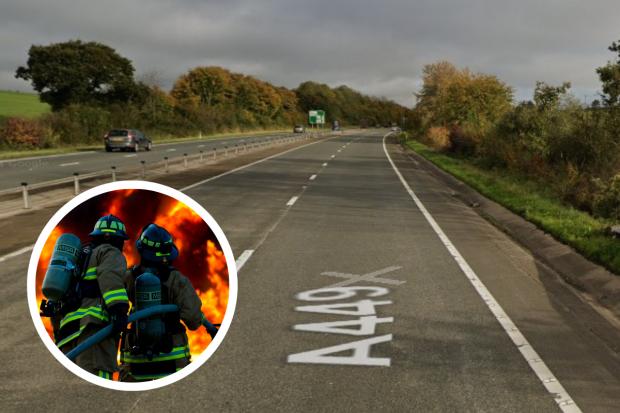 Fire crews attend lorry fire on busy road leading to M4