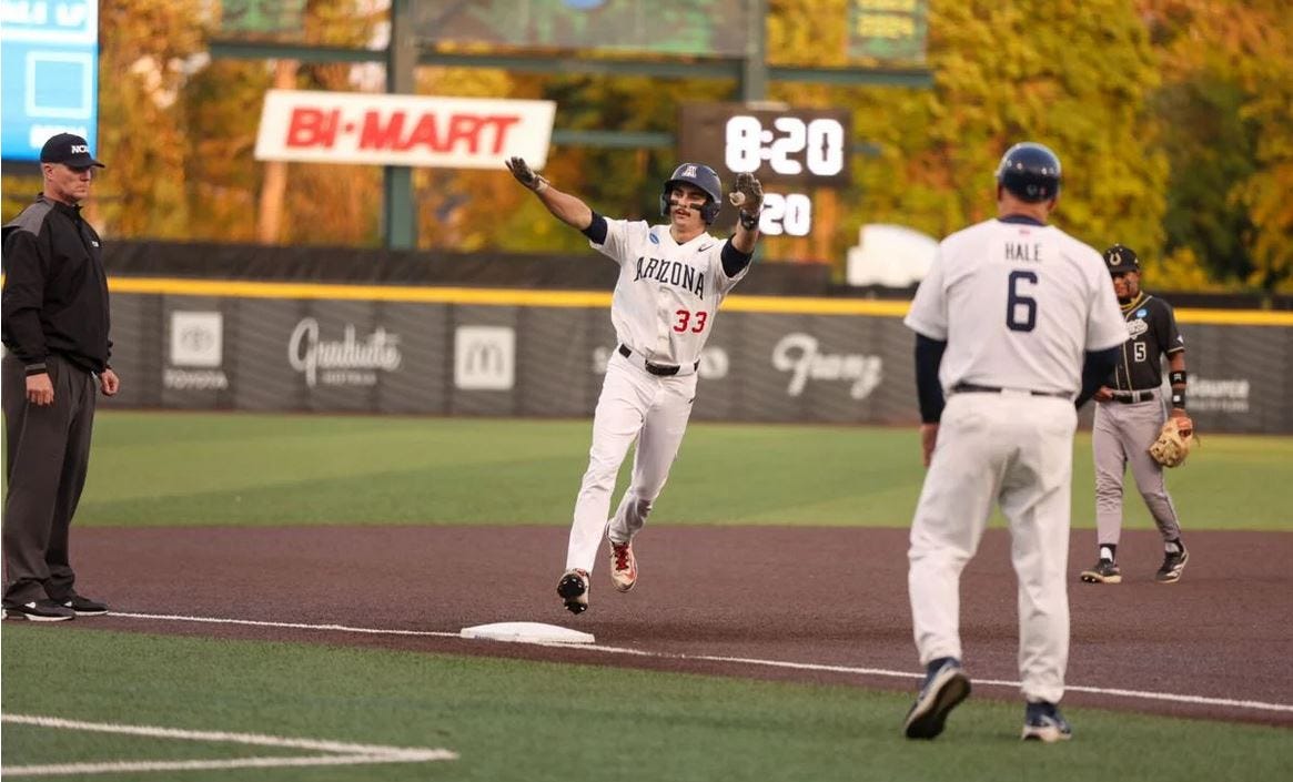 Arizona baseball dominates Cal Poly, sweeps Eugene Regional