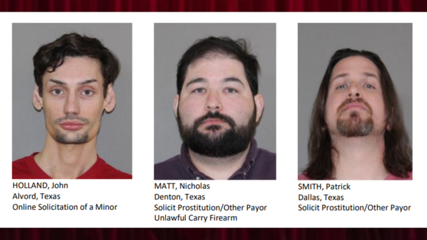 3 men arrested during prostitution sting in Denton County, officials say