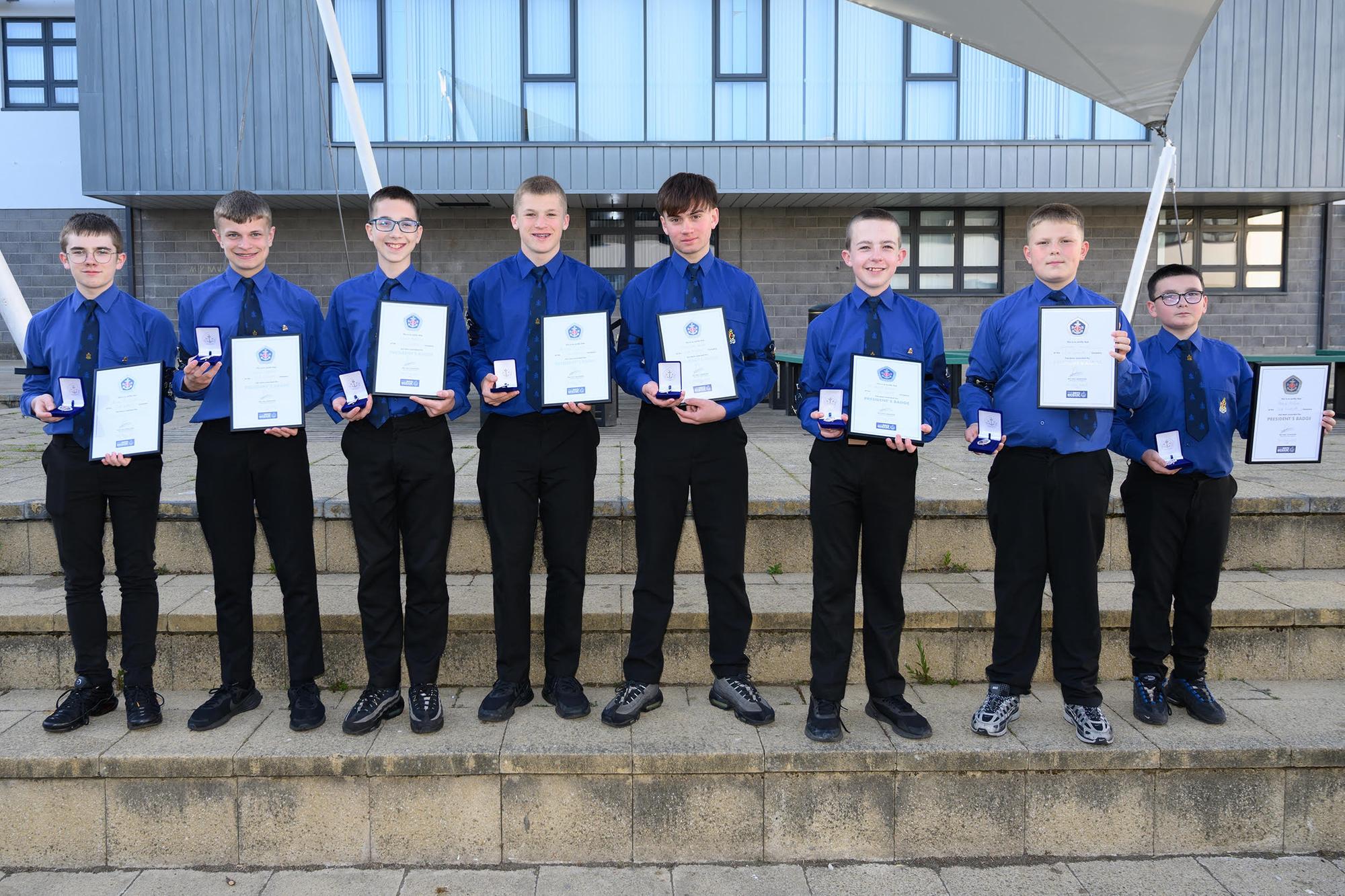 President's Badges and celebrations for members of 3rd Falkirk Boys ...