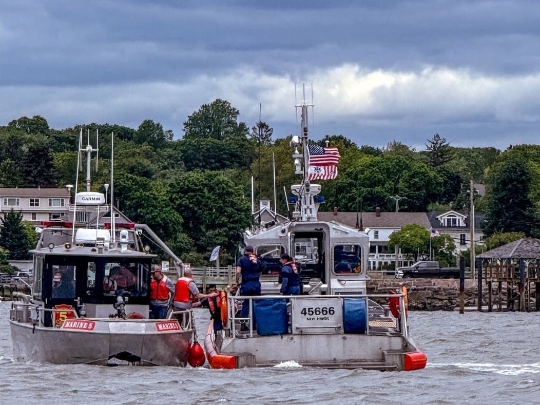 Small Plane Crashes, Sinks Off Branford, Coast Guard, BFD Rescue 2
