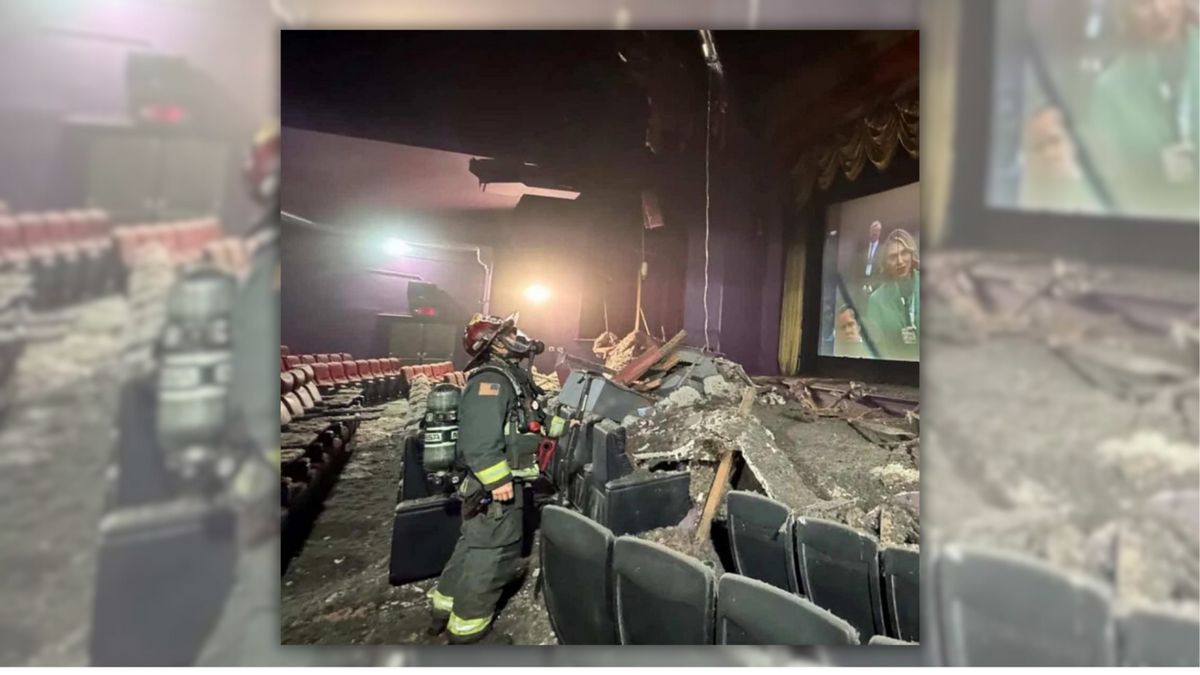 Real photo of theater's roof collapse during 'Final Destination' showing?