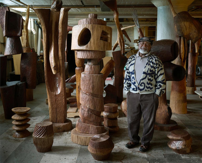 At 98, Thaddeus Mosley Is Still Building His Forest of Wood Sculptures