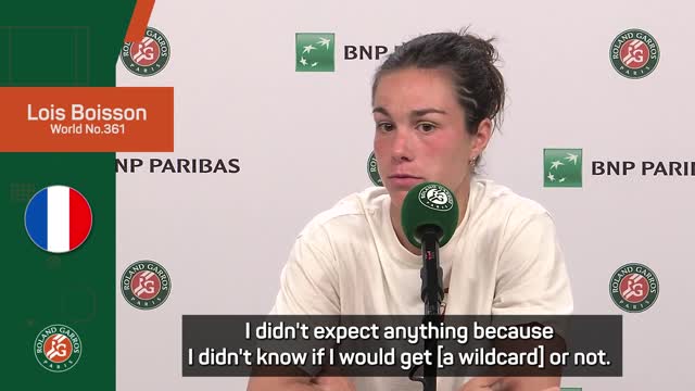 World No.361 Boisson aiming to win French Open after stunning Pegula