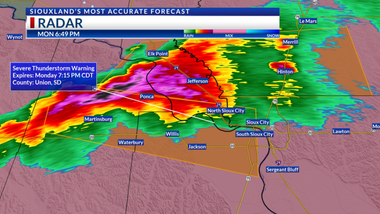 Severe Weather alerts issued as storms arrive to Siouxland