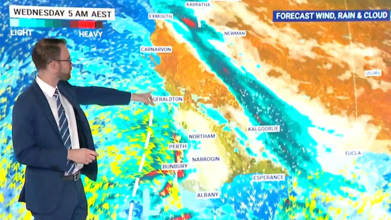 West Coast of Australia hit with heavy rain