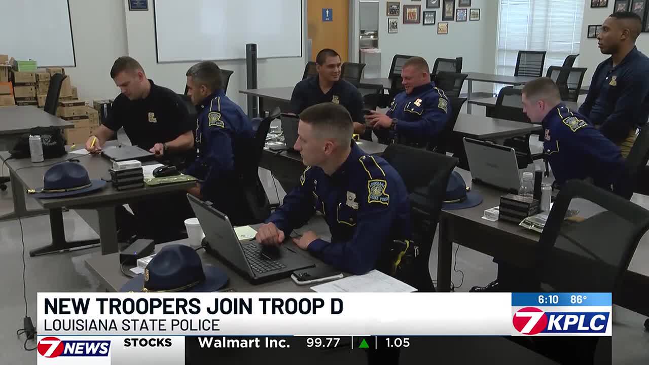 New troopers join Louisiana State Police Troop D after weeks of training