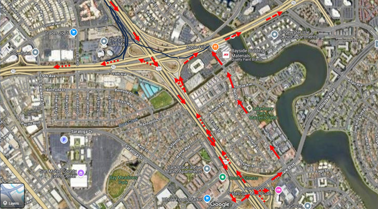 Off-Ramps Closed On Highway In San Mateo