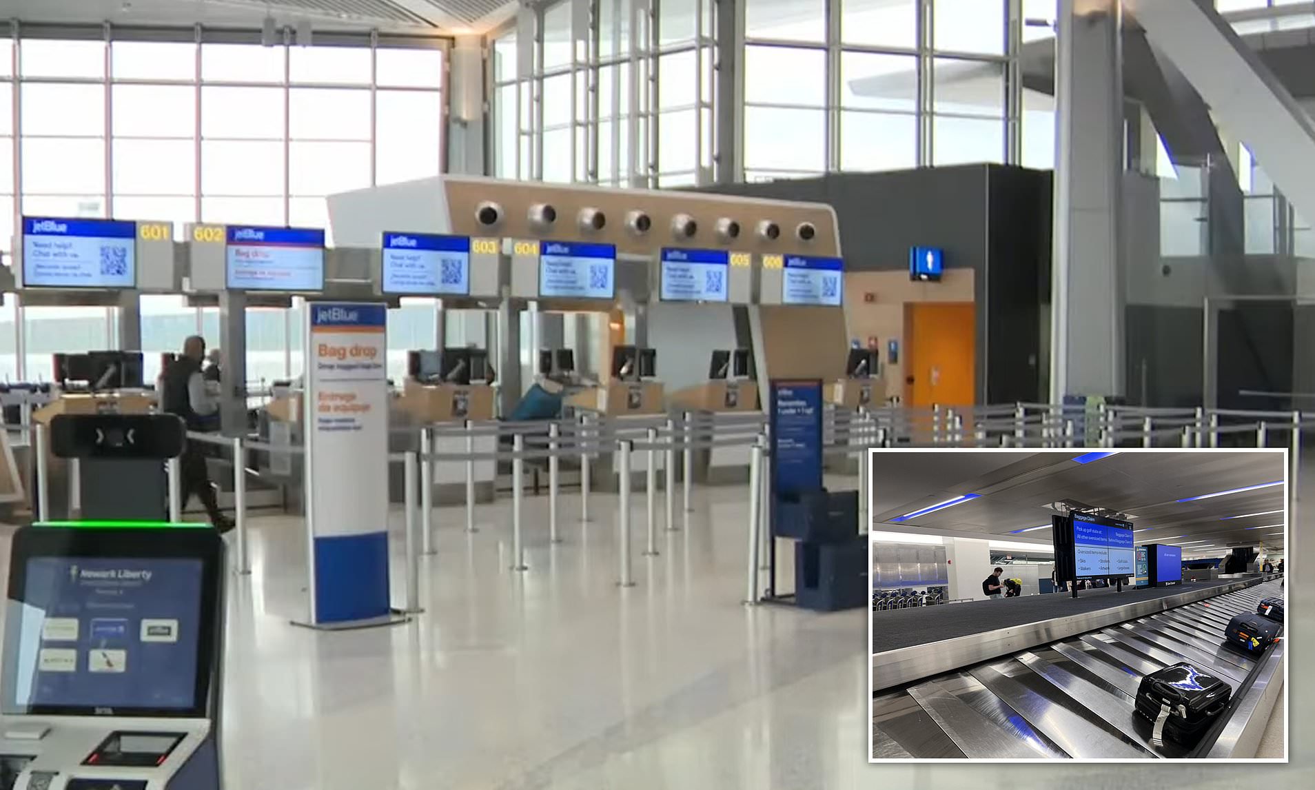 Another disaster at Newark Airport as TODDLER gets lost on luggage ...