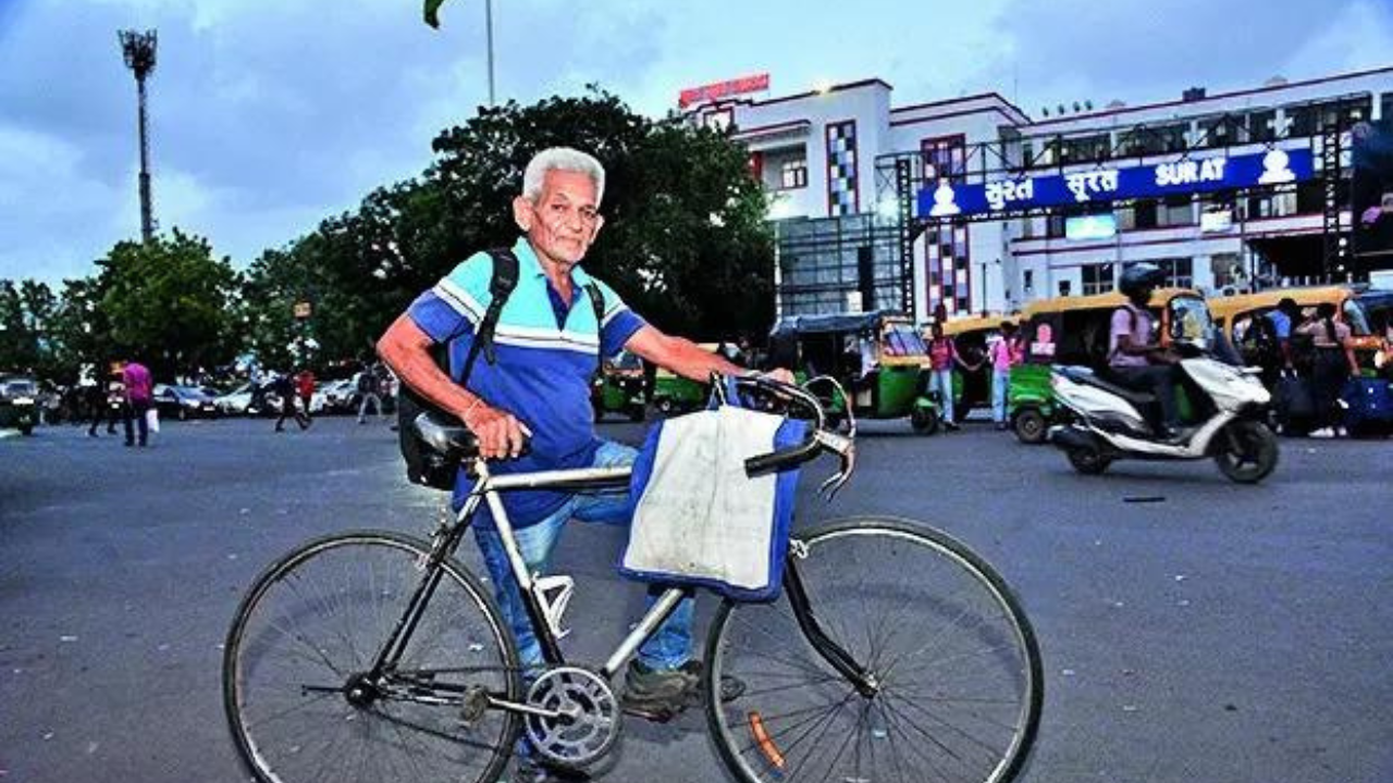 70-year-old Surat tycoon shunts fleet of cars, pedals 40km daily on 3 ...