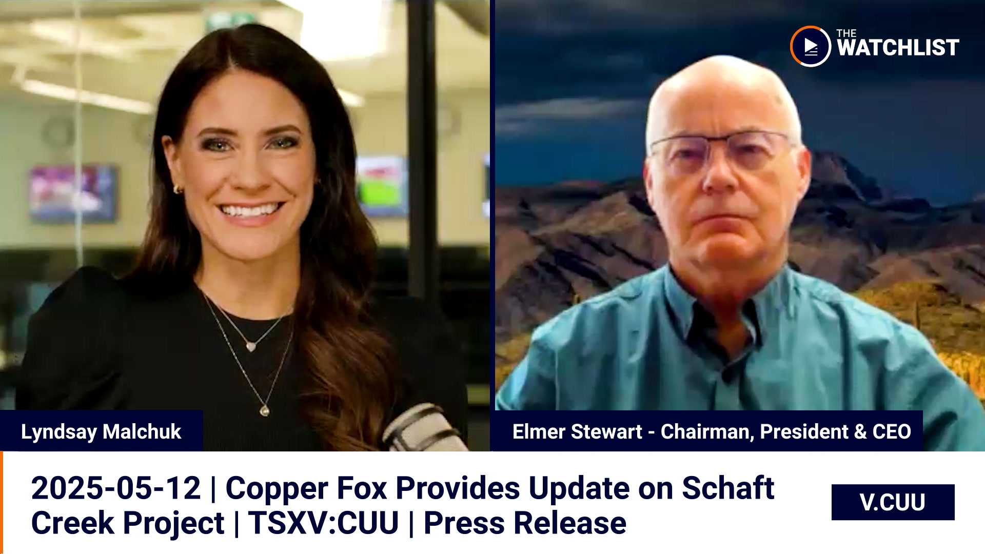 Copper Fox Metals Chairman, President & CEO, Elmer Stewart