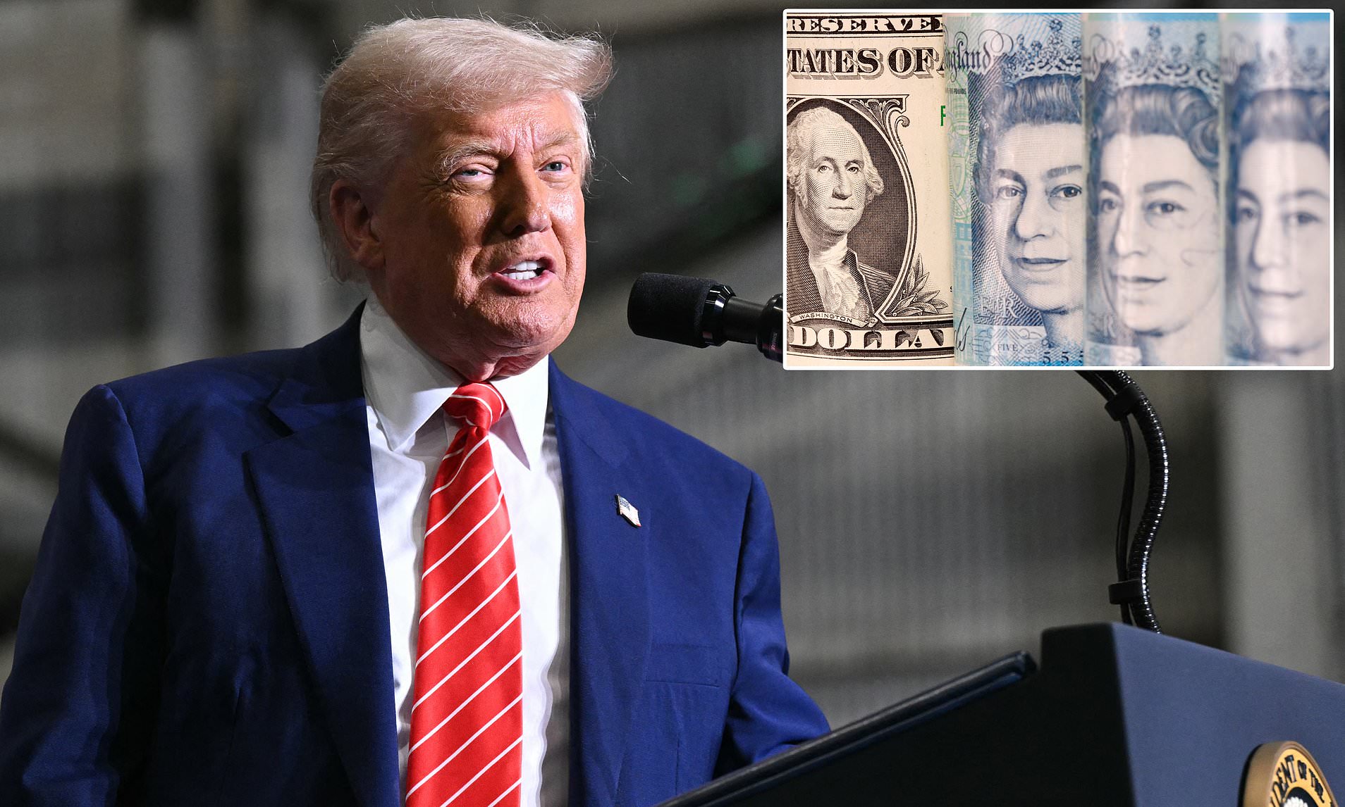 Pound races towards three-year high against the dollar as Trump's trade ...