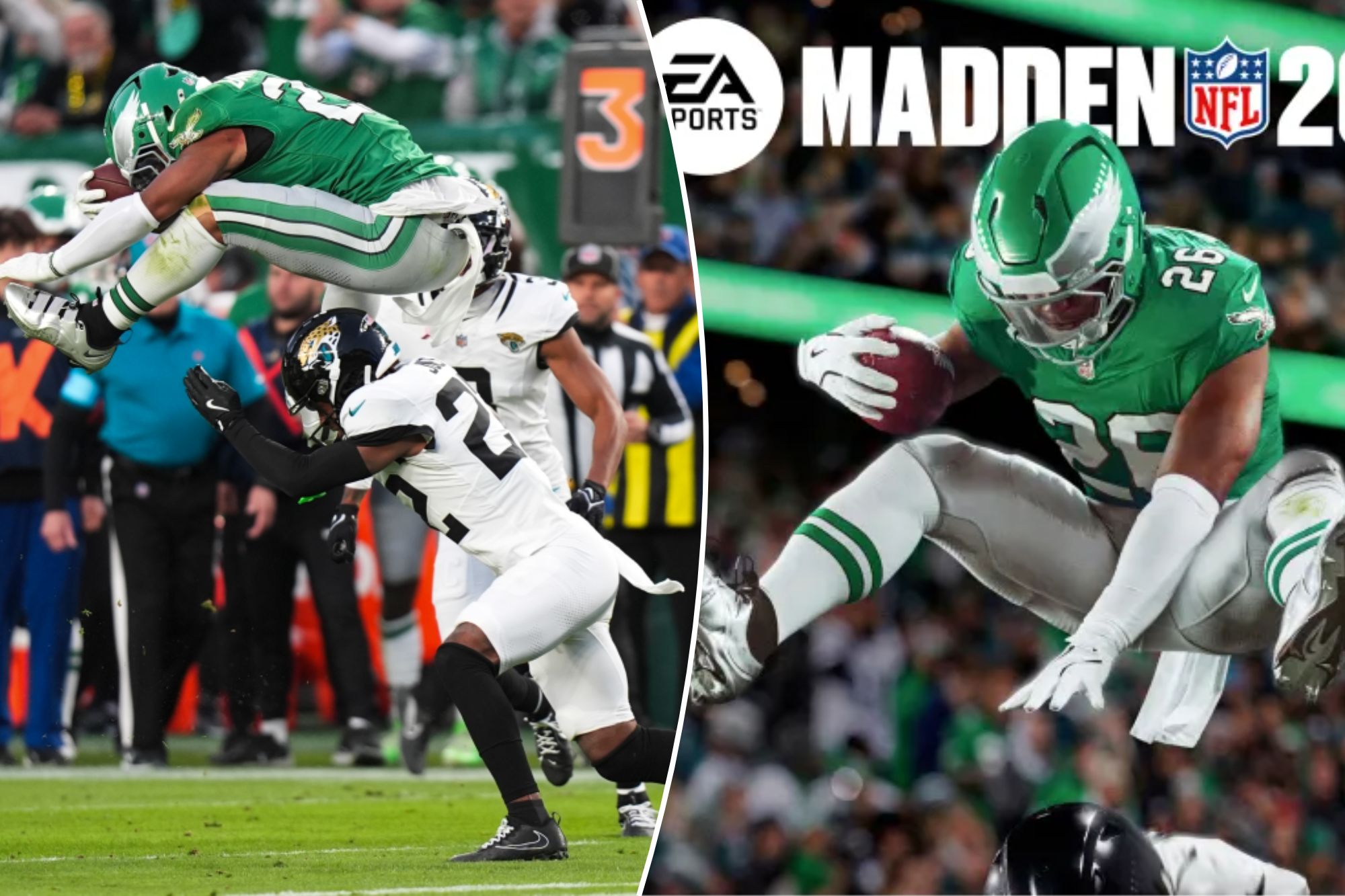 Saquon Barkley unveiled as ‘Madden NFL 26’ cover star with famous ...