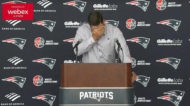 Two-time Super Bowl champion David Andrews bursts into tears as he ...