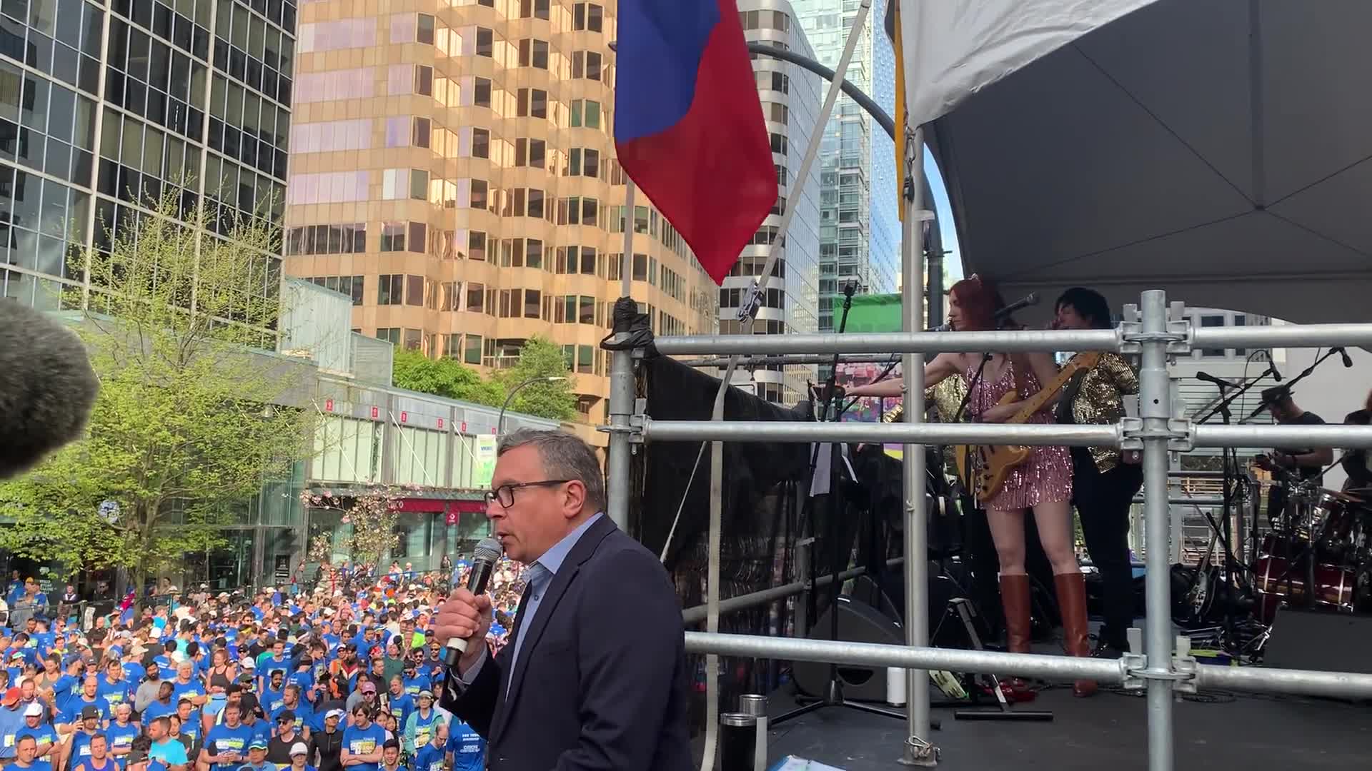 'Vancouver is strong': Vancouver Coun. Mike Klassen speaks at the start ...