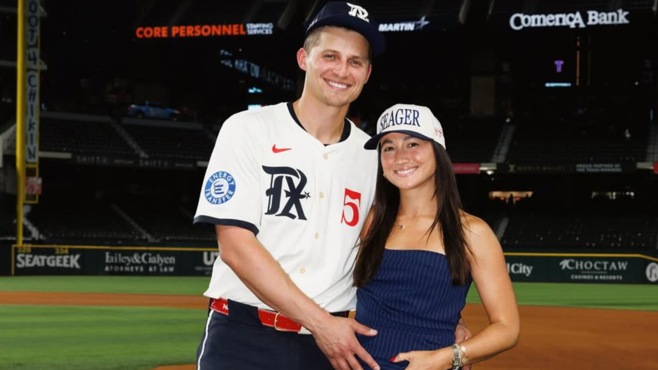 Corey Seager's wife Madisyn stuns in floral dress at wedding weekend ...
