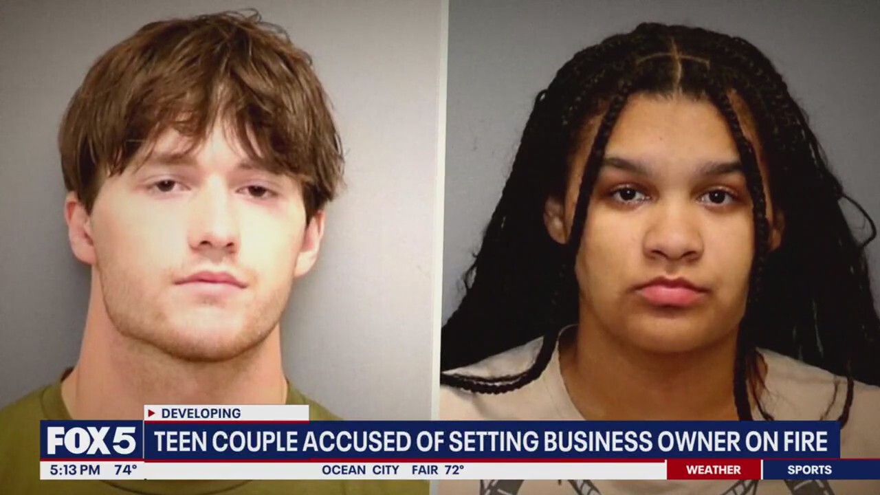Teen couple accused of setting Maryland man on fire while bound in his ...