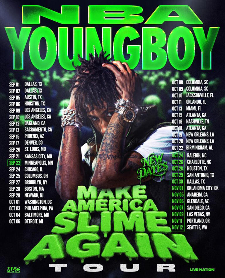 NBA Youngboy announces additional dates for MASA Tour