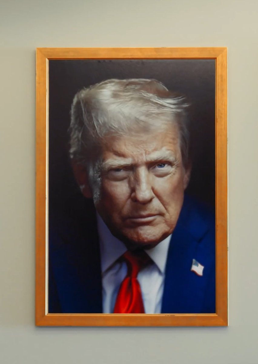 Donald Trump's new official portrait compared to his previous