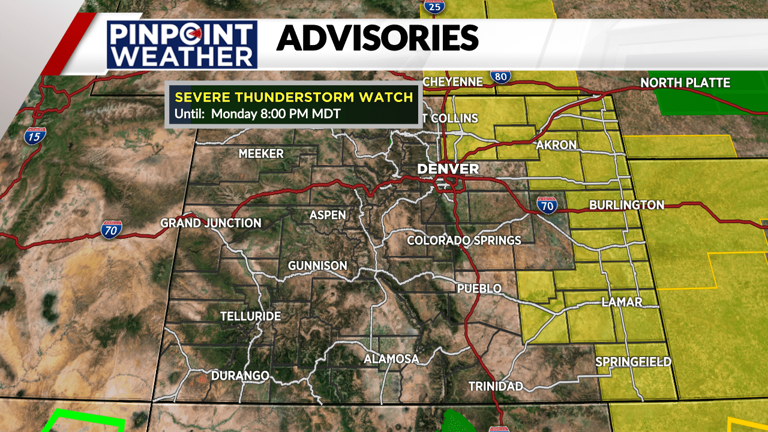 Denver weather: Pinpoint Weather Alert Day issued Monday evening for storms