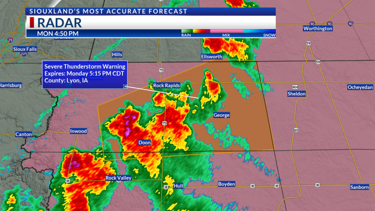 Severe Weather alerts issued as storms arrive to Siouxland