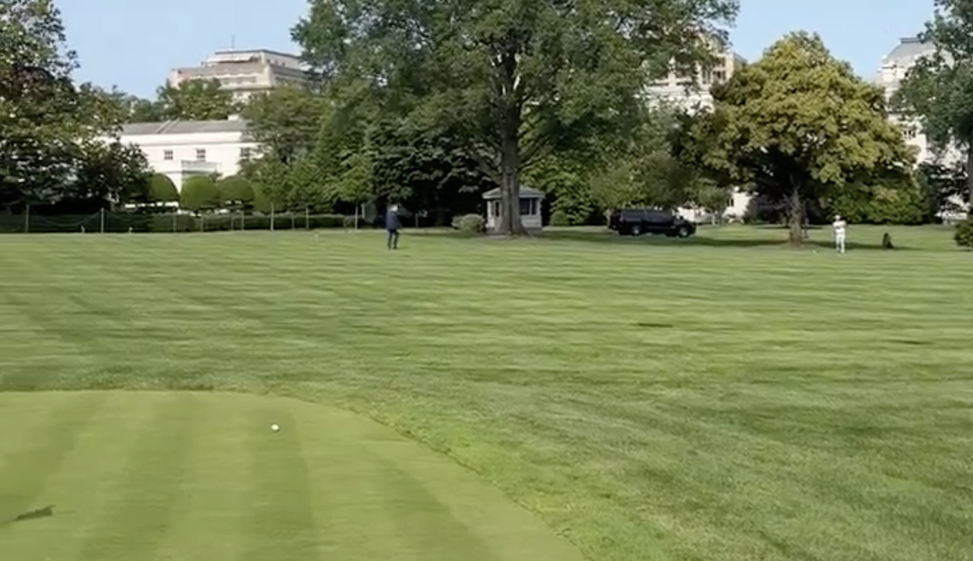 WATCH: Trump Pal Bryson DeChambeau Turns the White House Lawn Into a ...