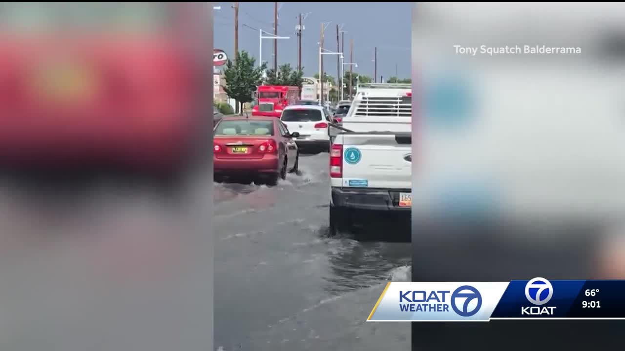 Video shows flooding in Albuquerque after severe storm