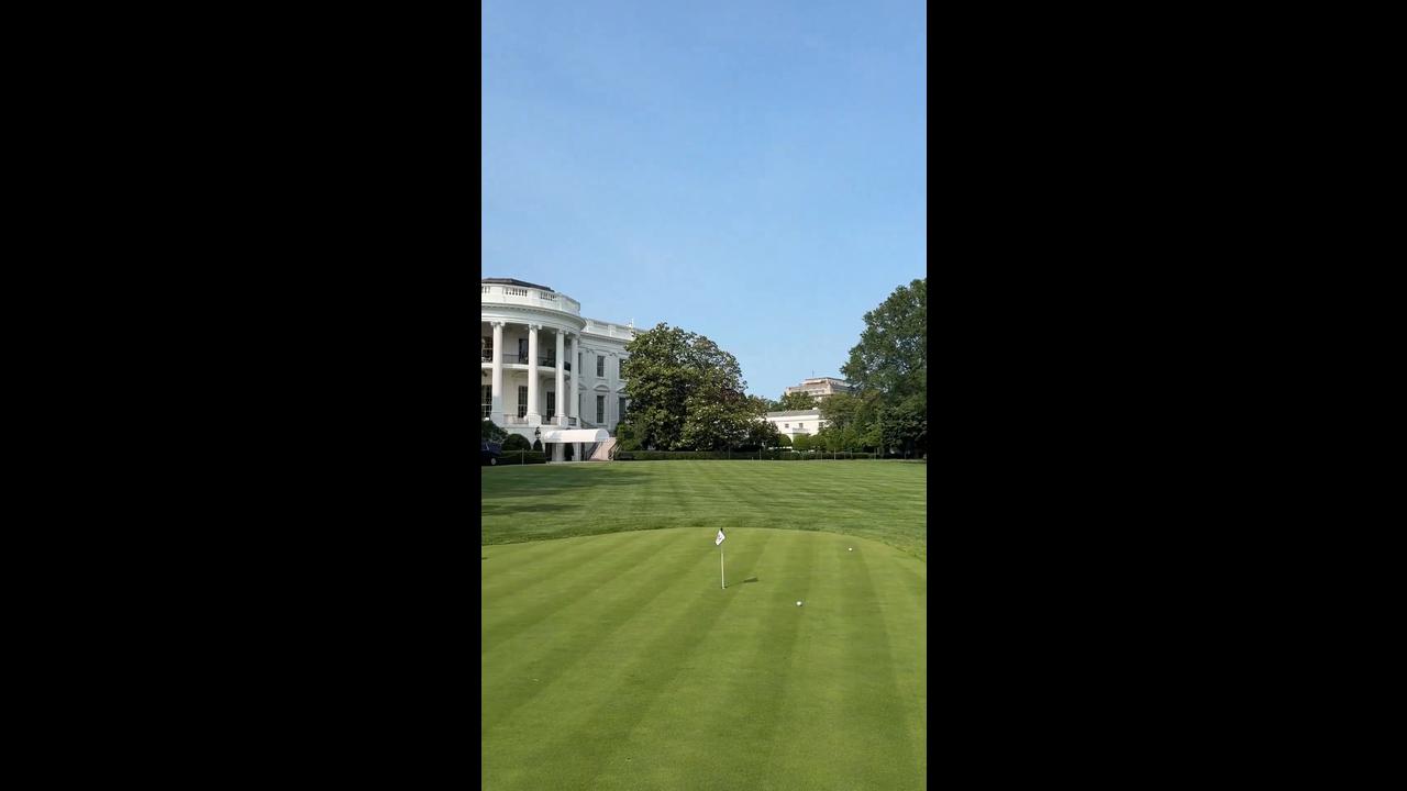 Bryson DeChambeau is sticking pins on the South Lawn of the White House