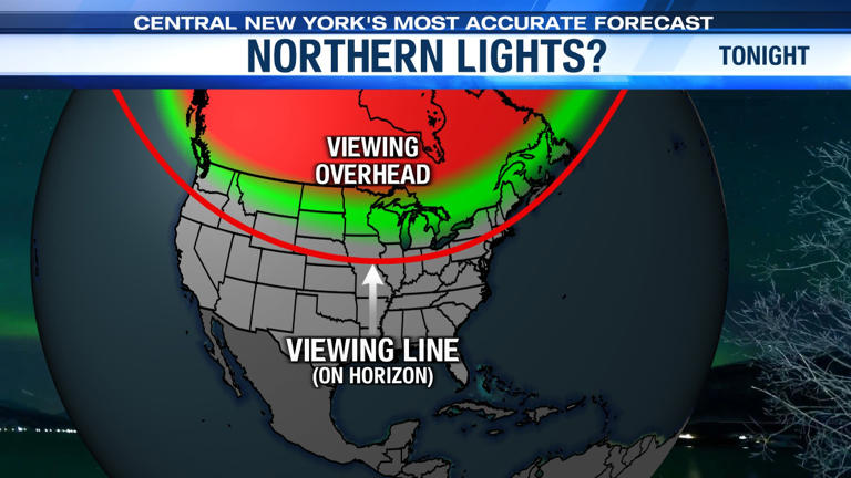Northern Lights could be seen in CNY Monday night